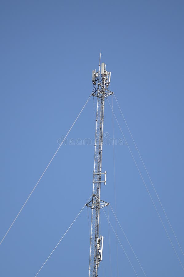 Telecom tower pole stock photo. Image of pole, white - 81755448