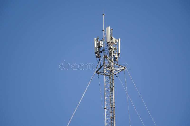 Telecom tower pole stock photo. Image of pole, antenna - 81755444