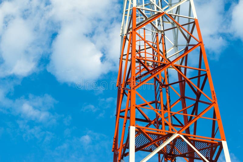 Telecom tower pole stock photo. Image of station, broadcast - 96848978