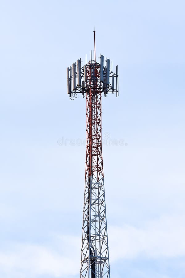 Telecom tower. stock image. Image of electric, summer - 32740985