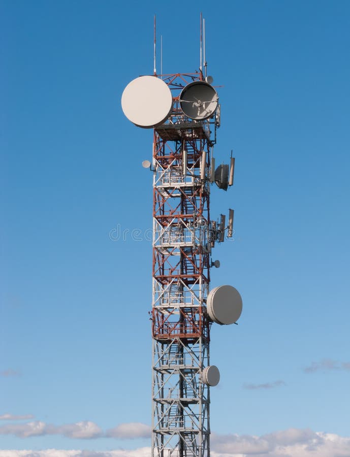 Telecommunications towers stock photo. Image of mobile - 3777608