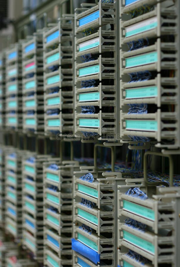 Telecom wire rack stock photo. Image of blue, telecommunications - 1809762