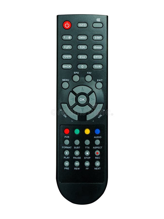 Telecomando TV Isolato Su Bianco Immagine Stock - Immagine di ...