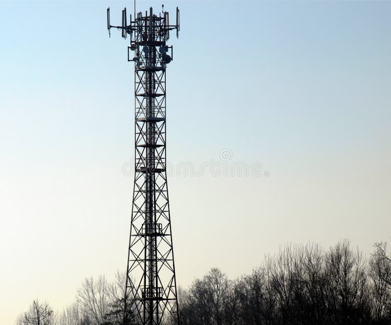 Telecommunication Aerial Tower Stock Photo - Image of network, danger ...