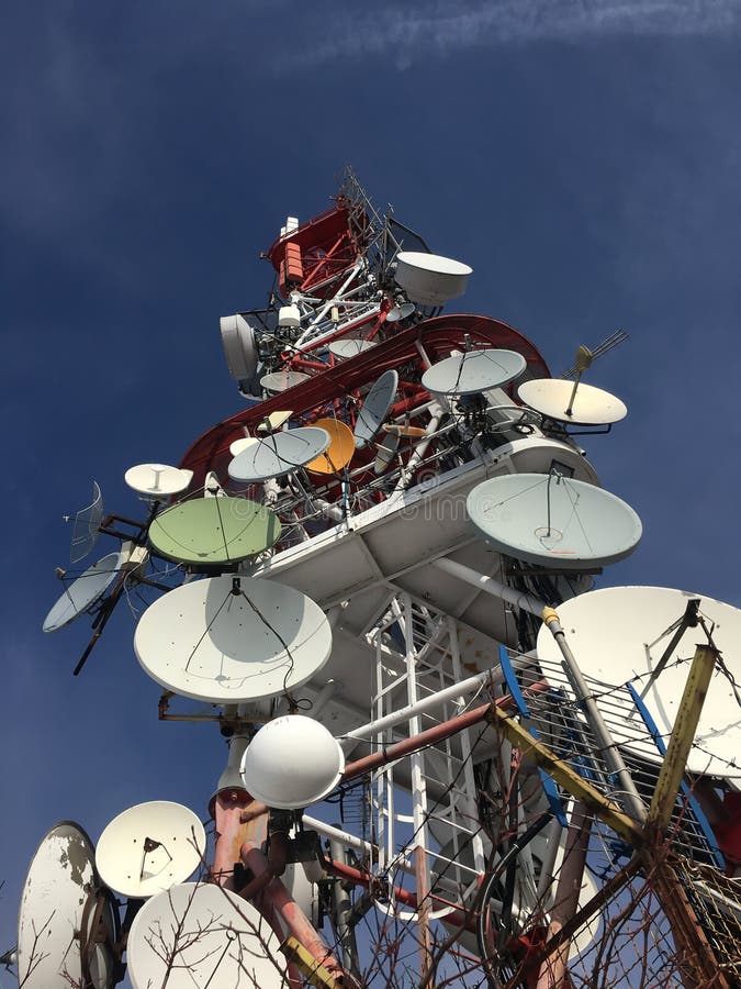 Telecommunication Antenna Tower Stock Photo - Image of digital ...