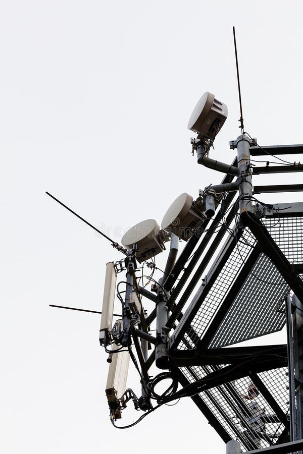 Telecommunication antennas stock image. Image of aluminum - 53822439