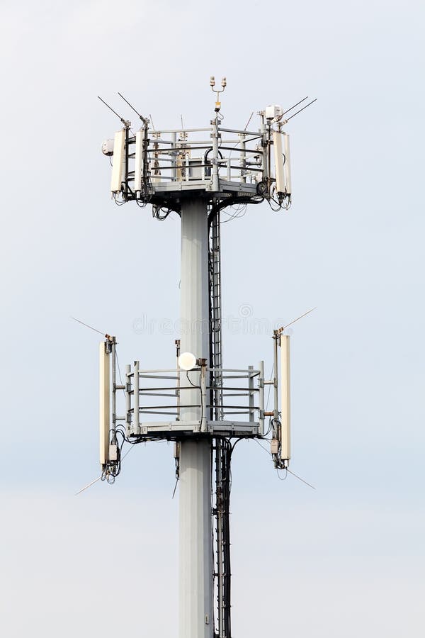 Telecommunication antennas stock image. Image of frequency - 55632559