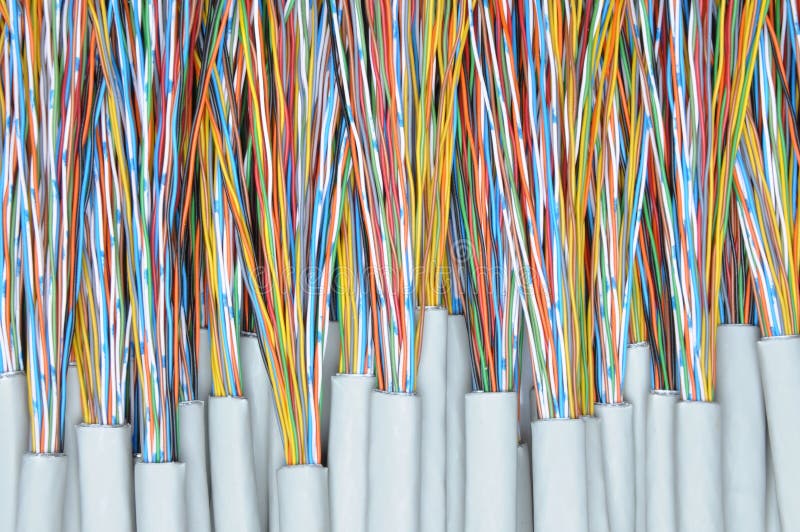Telecommunication cables stock image. Image of installation - 47344733