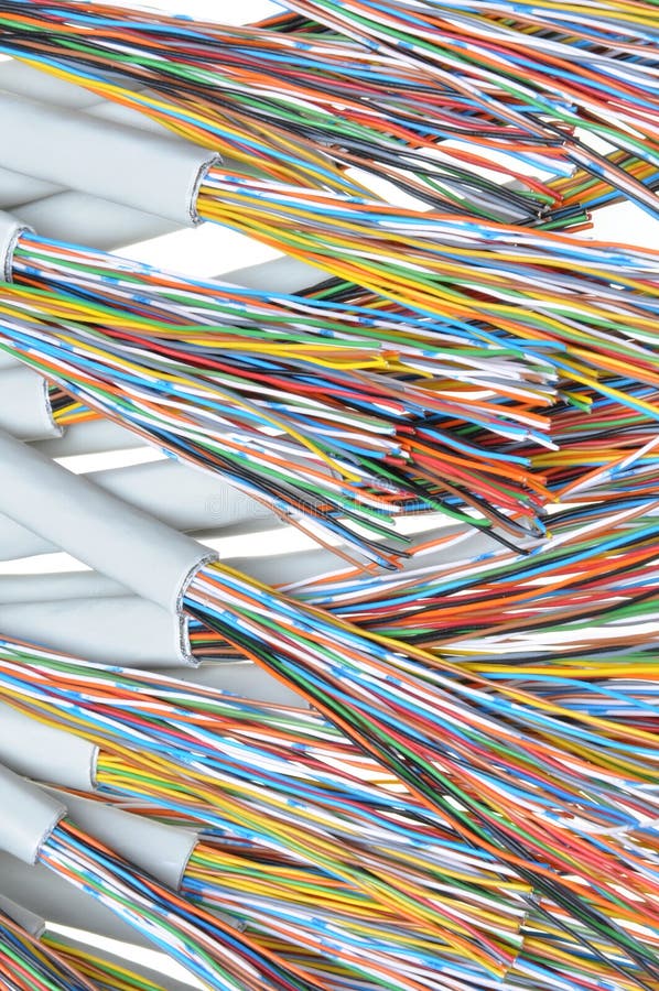 Telecommunication cables stock image. Image of installation - 47344733
