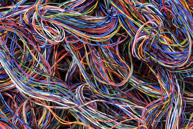 Telecommunication Cables and Wires Stock Photo - Image of internet ...