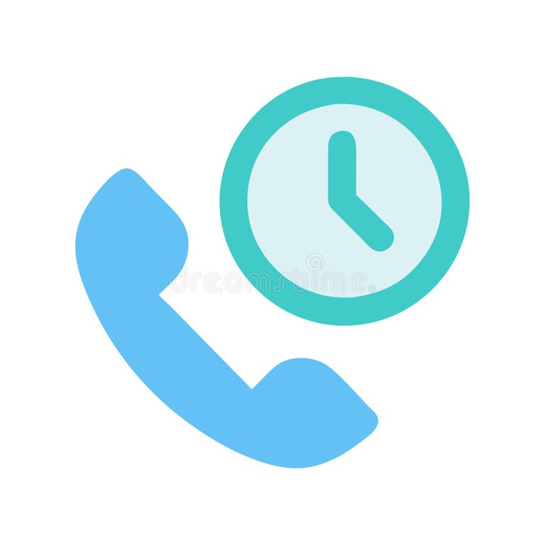 Telecommunication Call Duration Icon Stock Vector - Illustration of ...