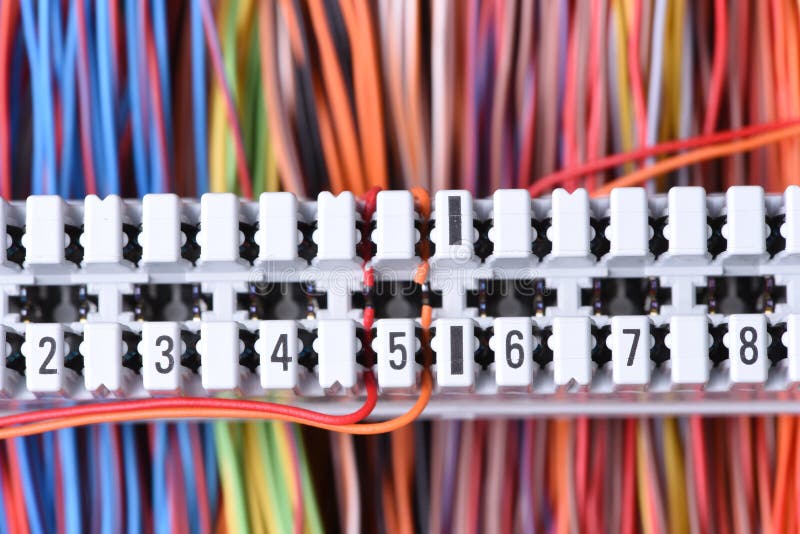 Telecommunication Equipment, Main Distribution Frame with Cables Stock ...