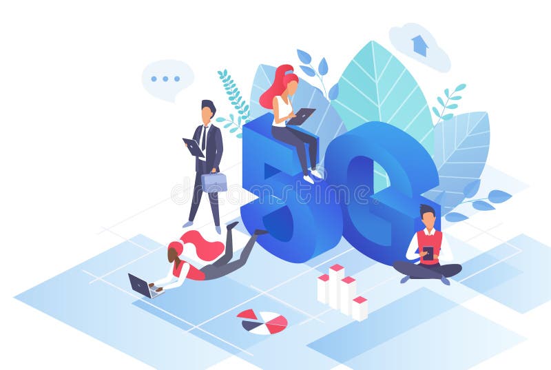 Telecommunication Fifth Generation Mobile Network Stock Vector ...