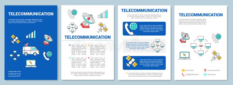 Telecommunication Industry Template Layout. Flyer, Booklet, Leaflet ...