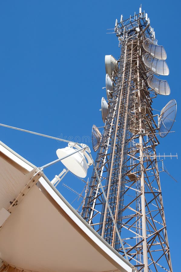 Telecommunication Infrastructure Stock Image - Image of aperture ...