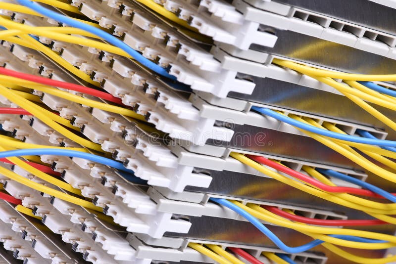 Main Distribution Frame in Telecom Center Stock Photo - Image of ...