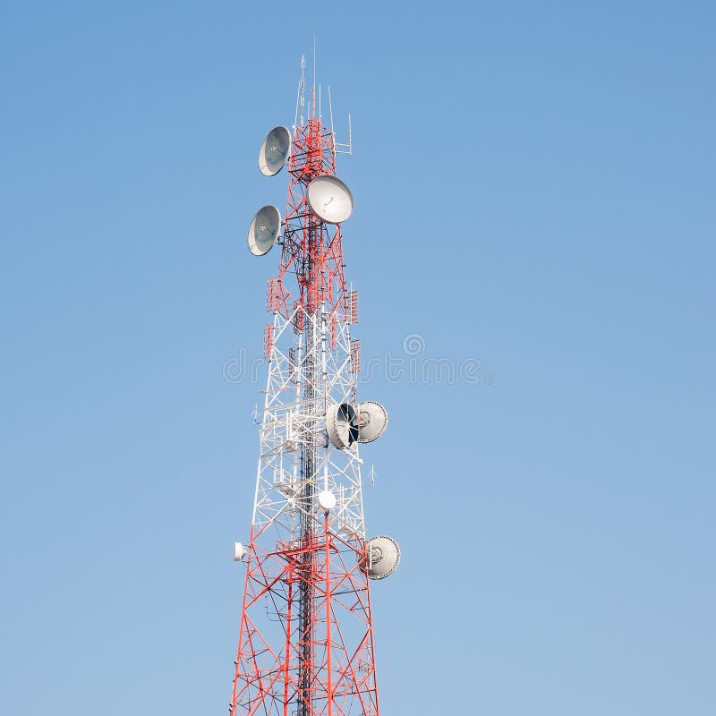 Telecommunication mast stock photo. Image of metal, antenna - 35940960