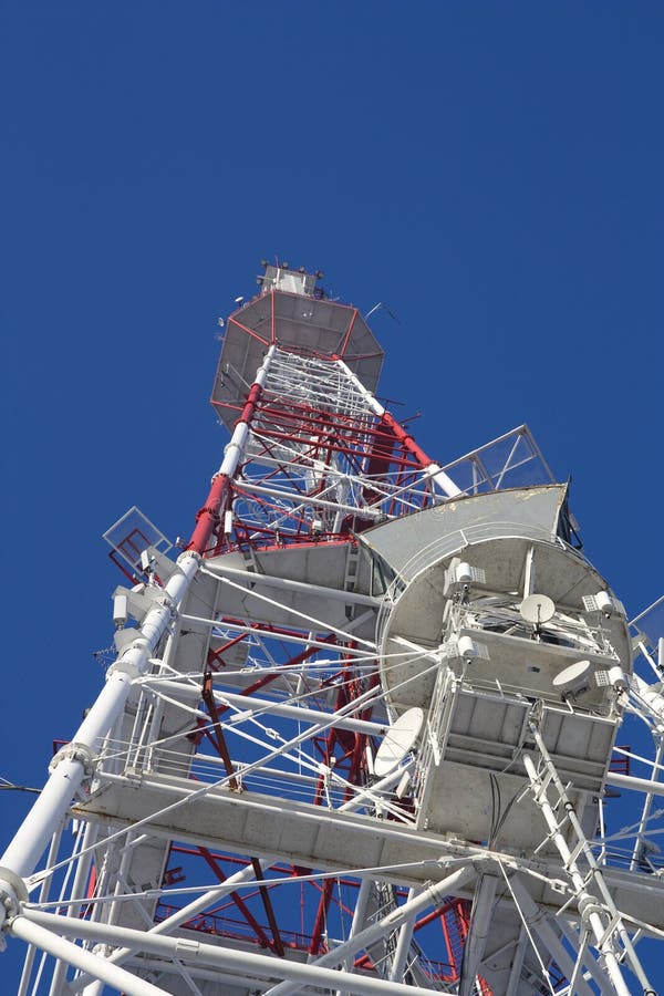 Telecommunication Mast / Tower Stock Photo - Image of station, link ...
