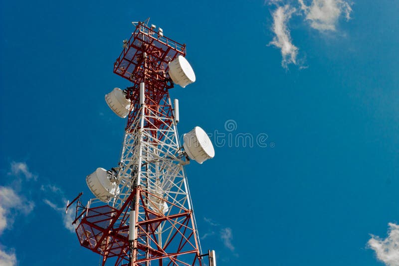Telecommunication mast stock photo. Image of tower, wave - 31716578