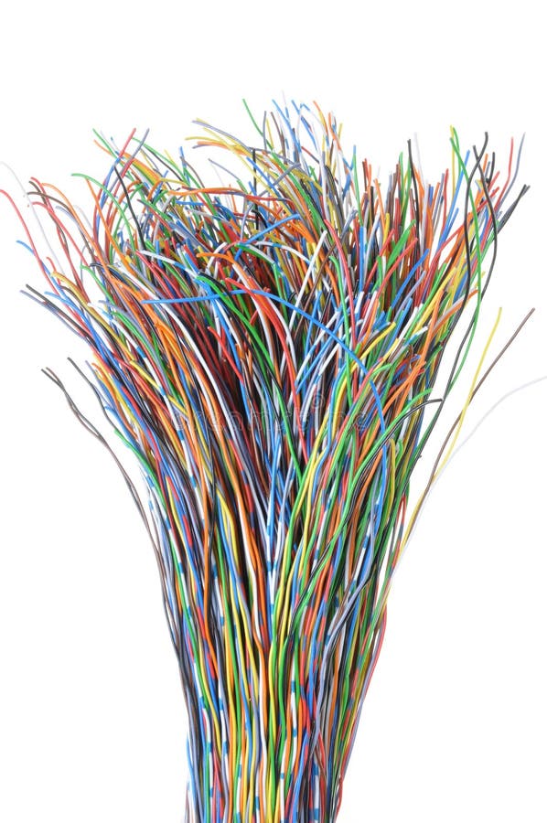 Telecommunication Network Cables Stock Photo - Image of computer ...