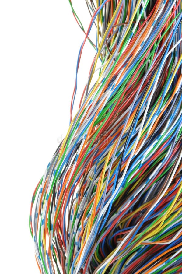 Telecommunication Network Cables Stock Image - Image of abstract, data ...