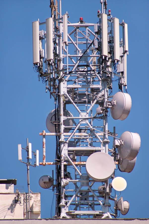 Telecommunication Network Repeaters, Base Transceiver Station. Tower ...