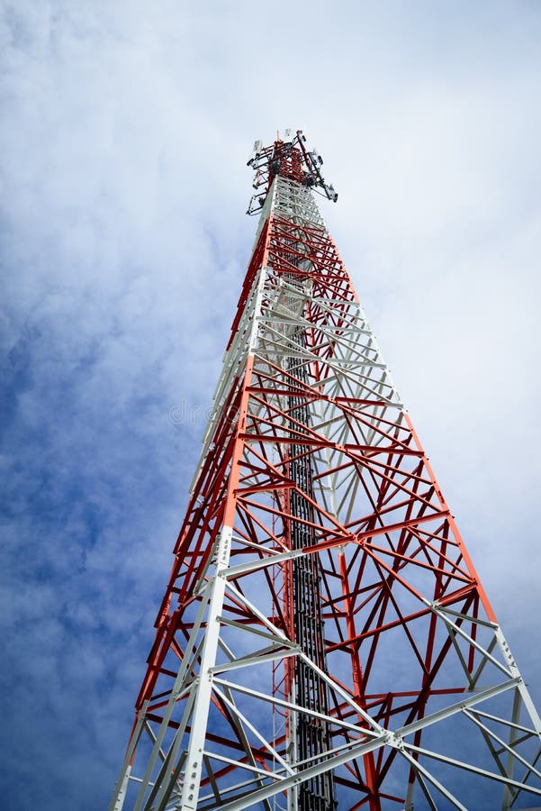 Telecommunication pole stock photo. Image of steel, network - 50842422