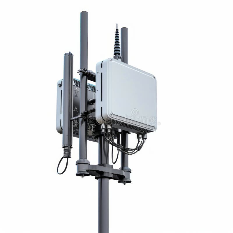 Telecommunication Pole of 4G and 5G Cellular. Base Station or Base ...
