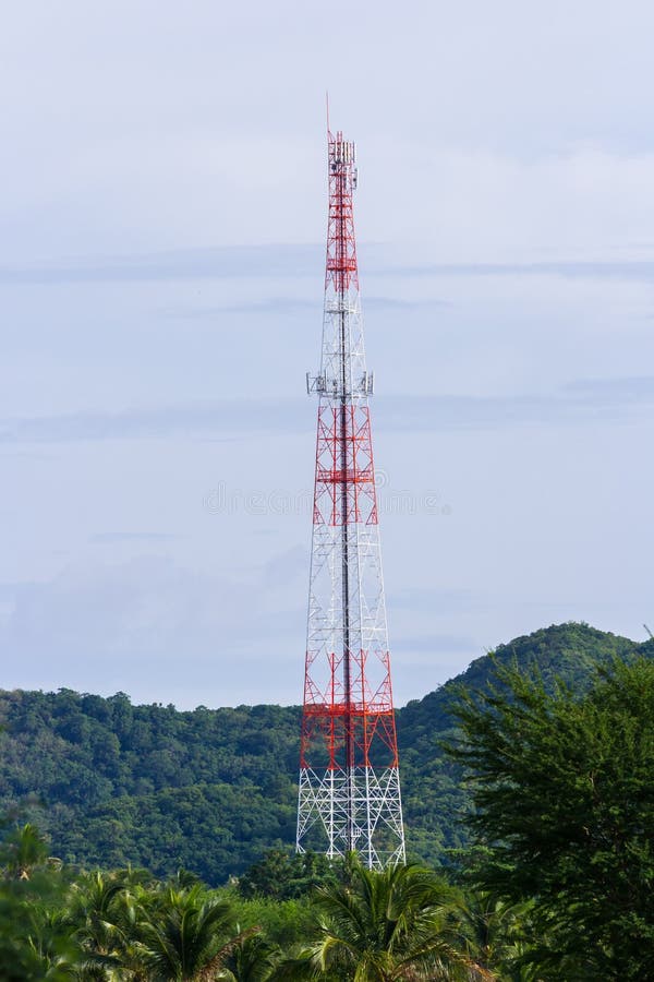 Telecommunication post stock photo. Image of blue, post - 42633936