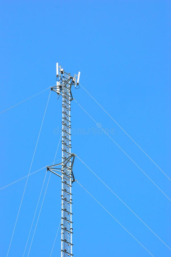 Telecommunication post stock photo. Image of blue, post - 42633936