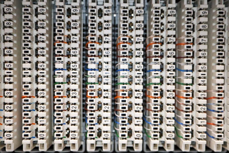 Colorful telecom switch stock photo. Image of tech, wire - 1809792