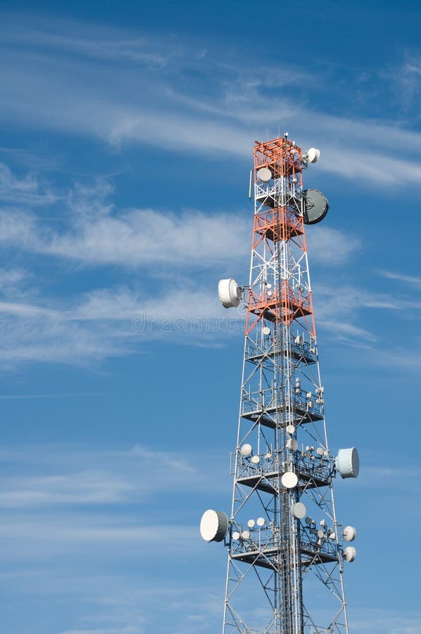 Telecom Tower stock image. Image of phone, data, pylon - 11986195