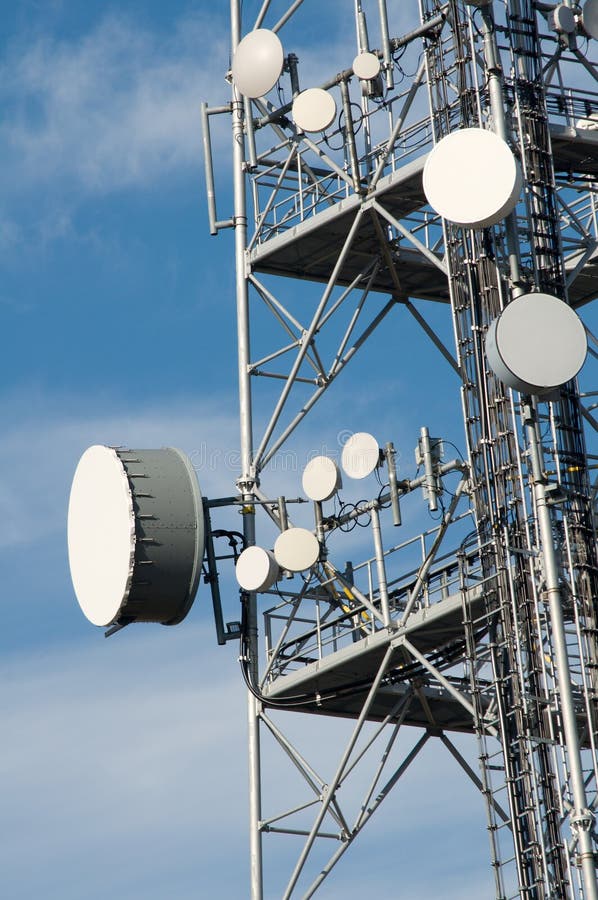 Telecommunication Antennas stock photo. Image of communications - 748294