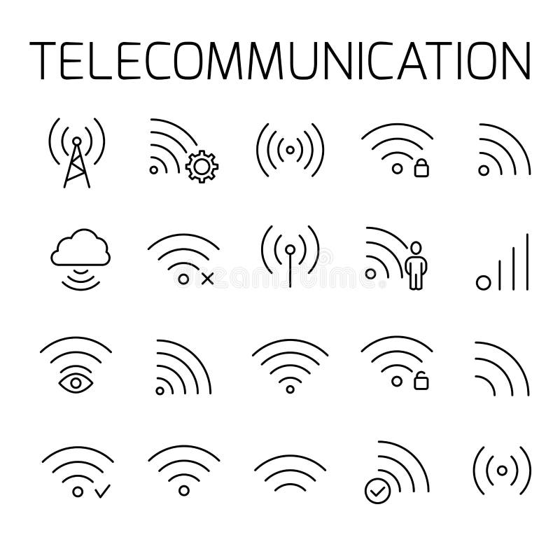 Telecommunication Symbols Stock Illustrations – 1,582 Telecommunication ...