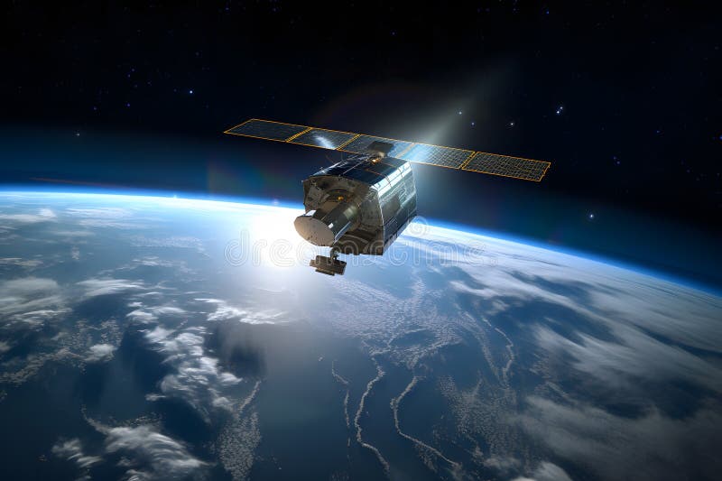 Telecommunication Satellite Providing Global Internet Network and High ...