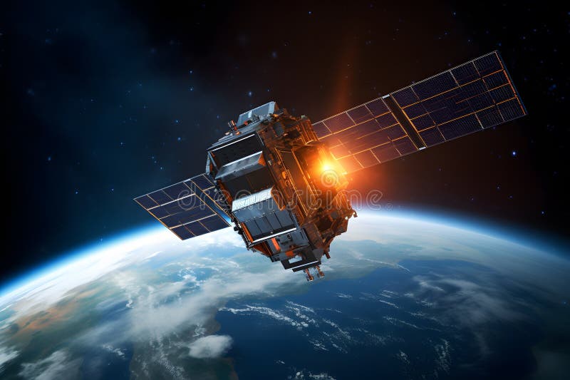 Telecommunication Satellite Providing Global Internet Network and High ...