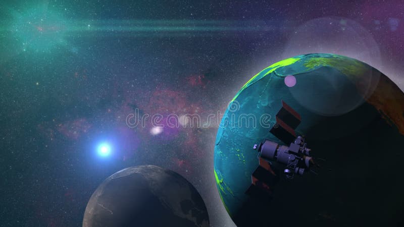 Animation - Telecommunication Satellite Stock Footage - Video of ...