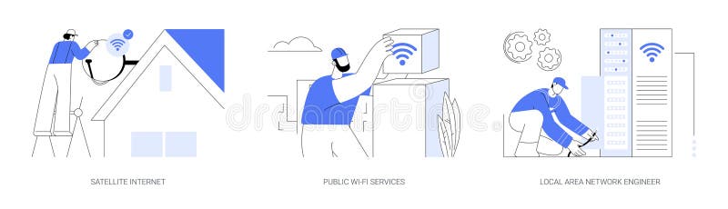 Telecommunication Service Abstract Concept Vector Illustrations. Stock ...