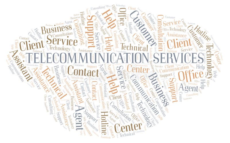 Telecommunication Services Word Cloud Stock Illustration - Illustration ...
