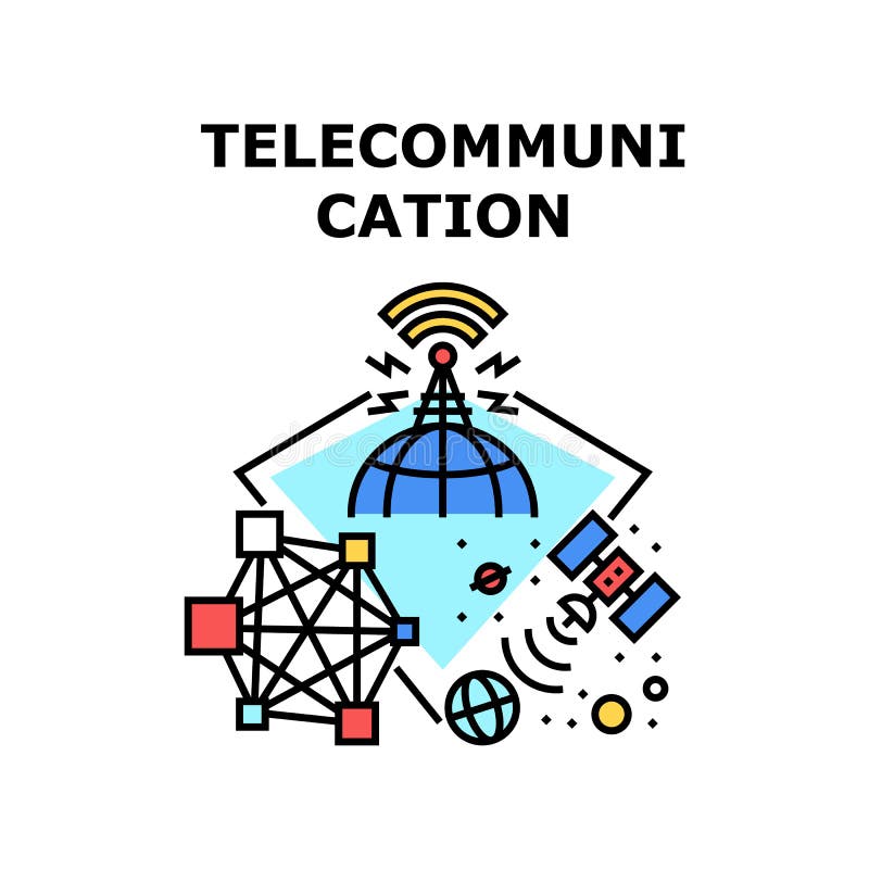 Telecommunication Icon Vector Illustration Stock Vector - Illustration ...