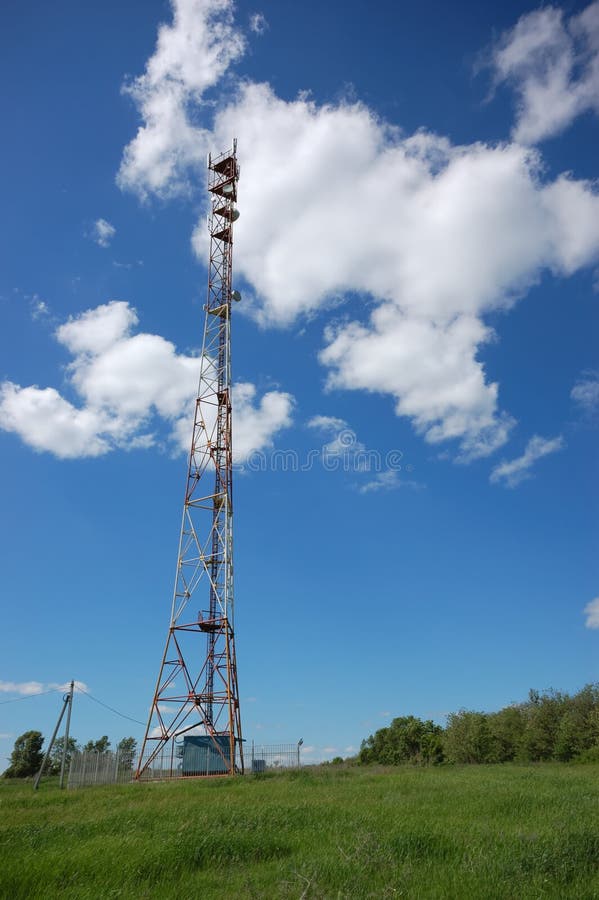 Communications tower editorial stock photo. Image of pipe - 18064383