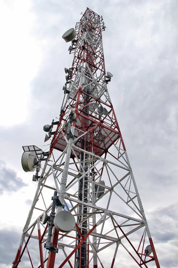 Telecommunication tower stock photo. Image of transmission - 170340174