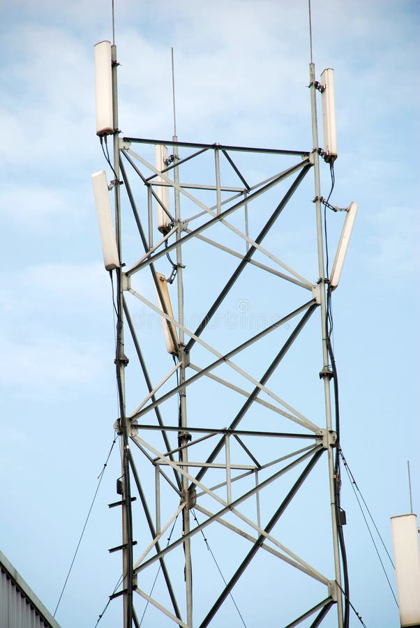 Telecommunication tower stock image. Image of cold, industry - 24712367