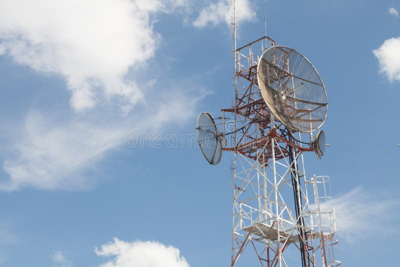 Telecommunication tower stock image. Image of media, mast - 25515817