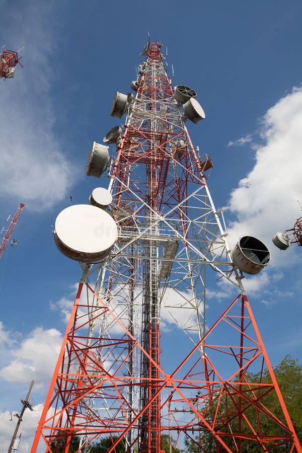 Telecommunication tower stock photo. Image of industry - 25515976