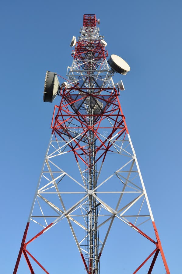 Telecommunication tower stock image. Image of phone, media - 37518175