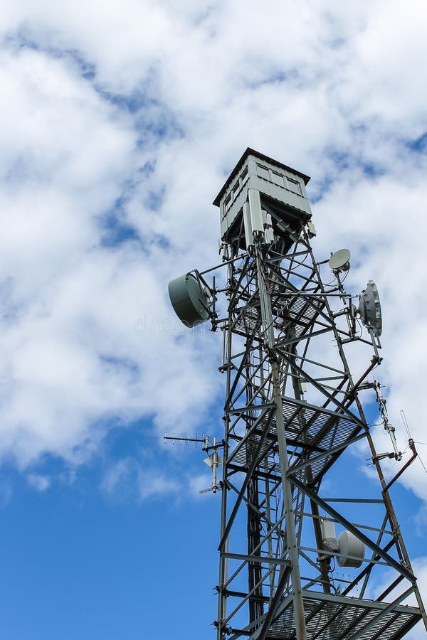 Telecommunication tower stock image. Image of data, radio - 41845785