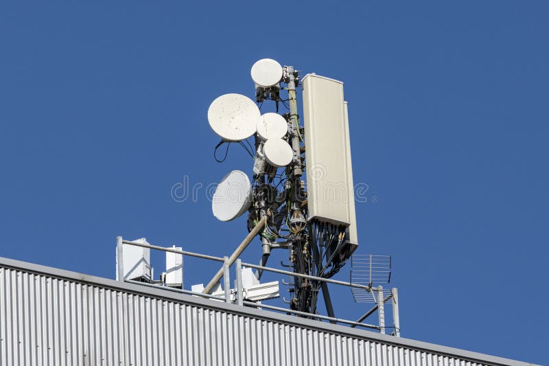 Telecommunication Tower Antenna of Mobile Communication System Stock ...