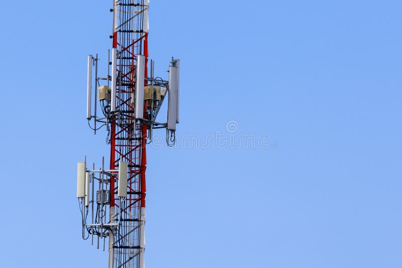 Telecommunication tower stock photo. Image of media, receiver - 43199932