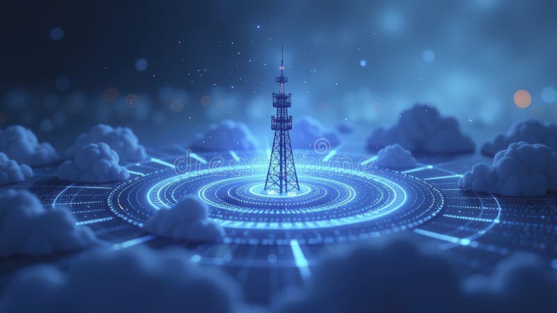 Telecommunication Tower Connecting Cloud Computing Network with ...